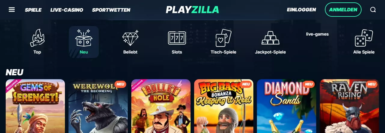 Playzilla Casino Schweiz 2025» Bis 200 CHF Bonus + 500 FS